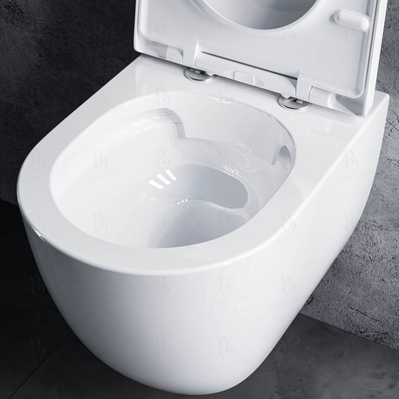 Treos Set Wand-Tiefspül-WC - Weiß Glanz - Serie 810 - inkl. WC-Sitz ...